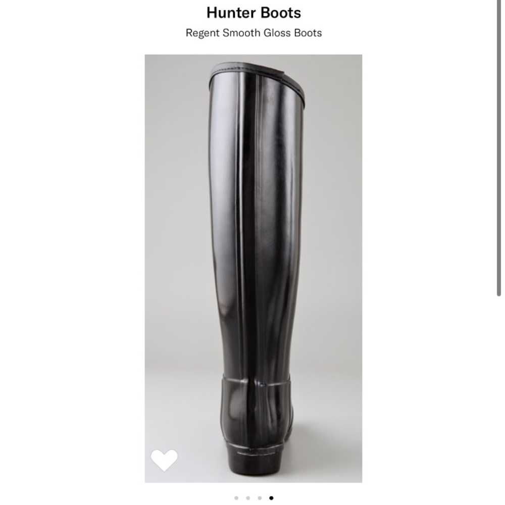 Hunter Regent Smooth Gloss Black Boots - Gem